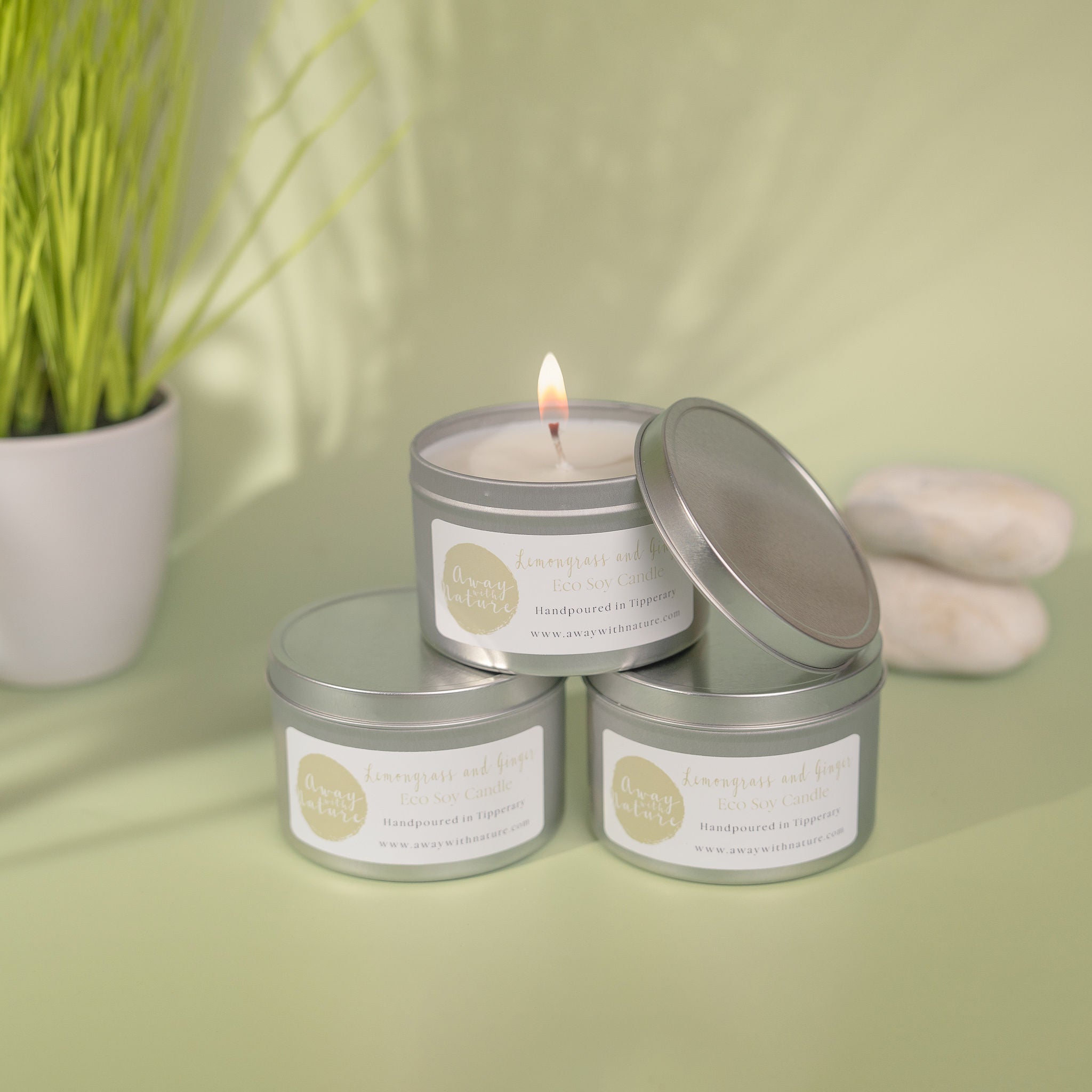Lemongrass & Ginger Handmade Eco Soy Wax Candle | Crafted in Ireland ...